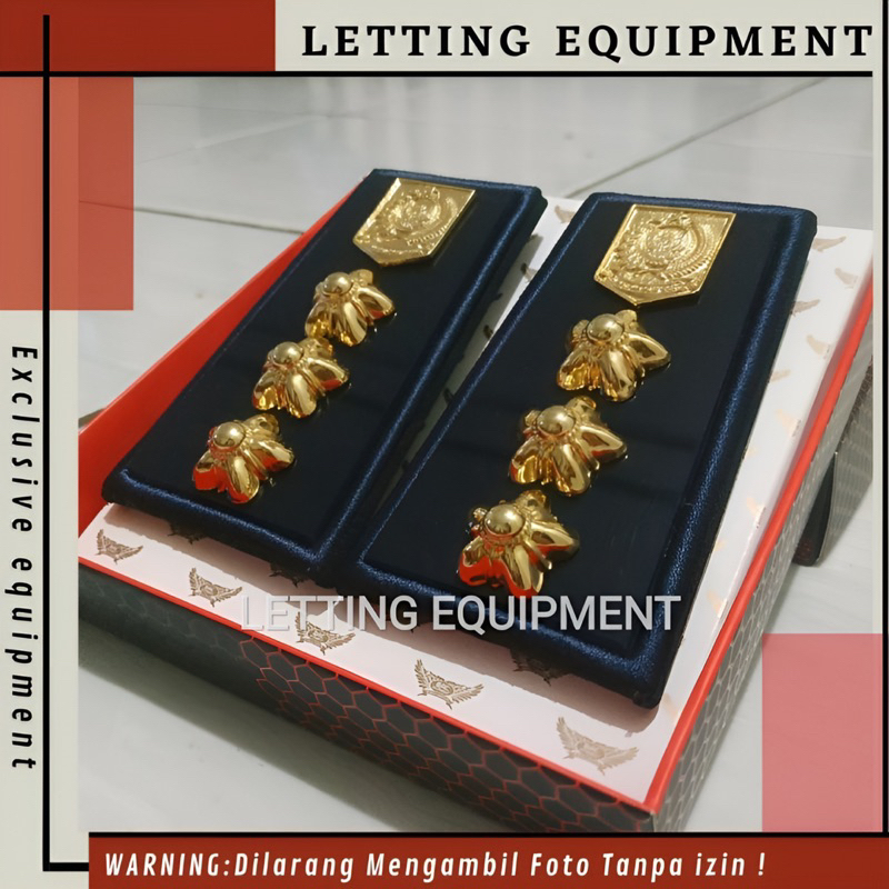 Jual Pangkat Camat pdh Navy mika kilap logo Garuda Atribut PNS ASN ...