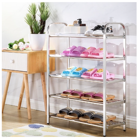 Jual Rak Sepatu tingkat/ rak sepatu stainelss/tempat sepatu sendal besi ...