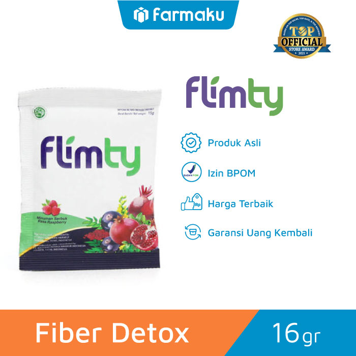 Jual Flimty Fiber Detox Rasa Raspberry 15 gr Sachet | Shopee Indonesia