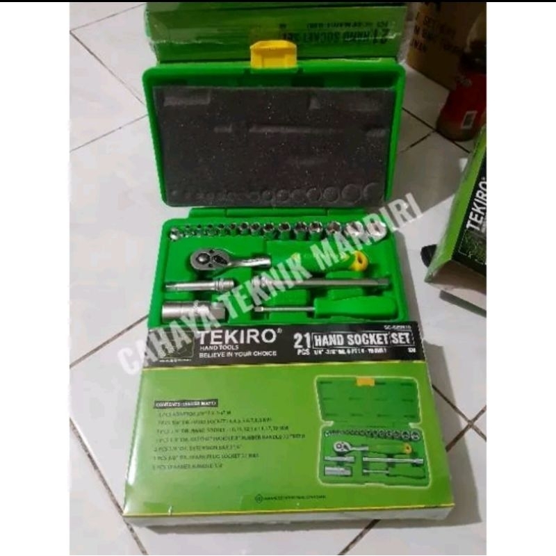Jual original TEKIRO SC-SE0610 kunci shock sock sok set 21 pcs ukuran 4 - 19 mm 6pt | Shopee ...