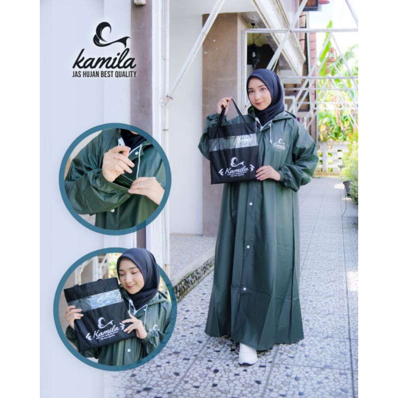 Jual Jas Hujan Wanita JUMBO XXL Model Gamis Syar'i Bahan Pvc 0.25 ...