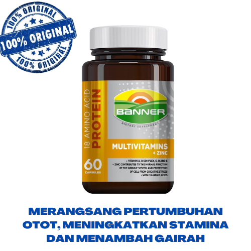 Jual BANNER PLUS GOLD NEW FORMULA isi 60 kapsul- multivitamin dan ...