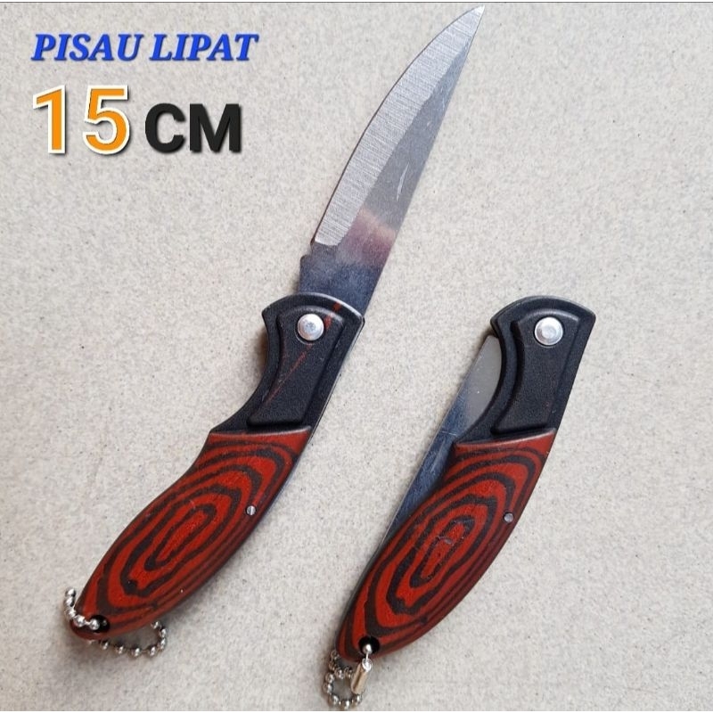 Jual Pisau Lipat Motif Kayu 15 CM Camping P3008 | Shopee Indonesia