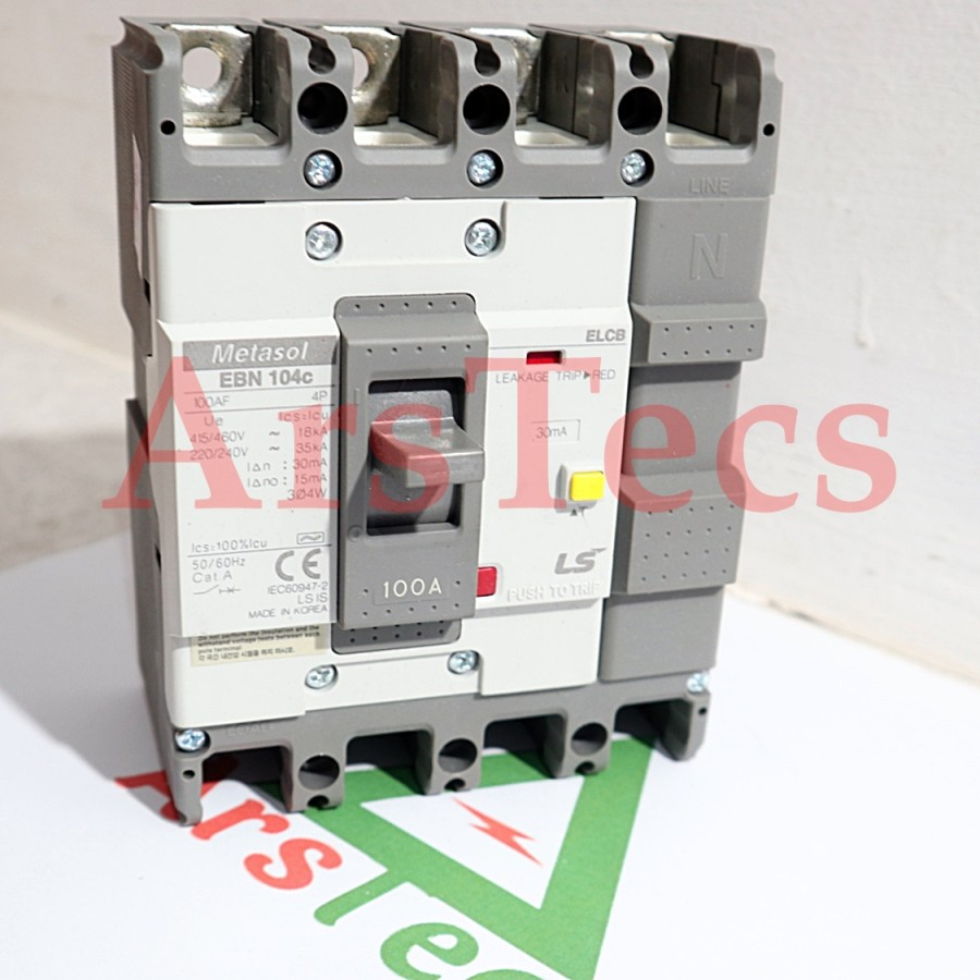 Jual ELCB METASOL LS EBN 104C 100A 4P MCCB BREAKER ORIGINAL BARU | Shopee Indonesia