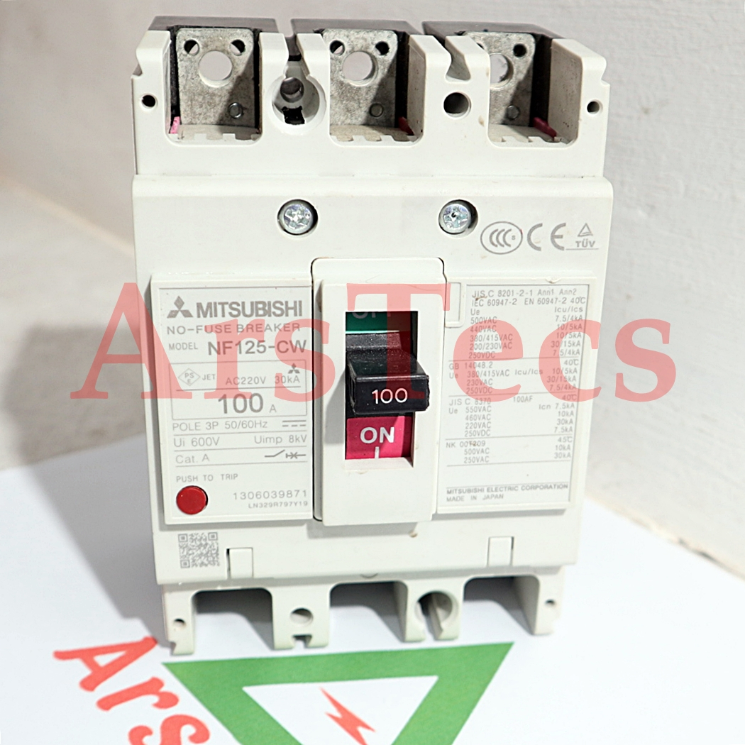 Jual MCCB No Fuse Breaker NF 125-CW 3P 3 Phase 100A Mitsubishi | Shopee Indonesia