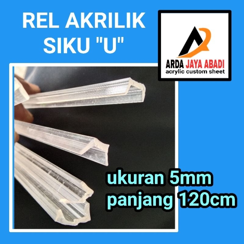 Jual Akrilik siku U 5mm 120cm Rel akrilik 5mm 120cm | Shopee Indonesia