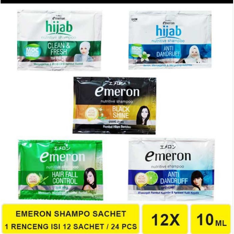 Jual 1 rcg shampoo emeron renceng isi 12 sachet | Shopee Indonesia