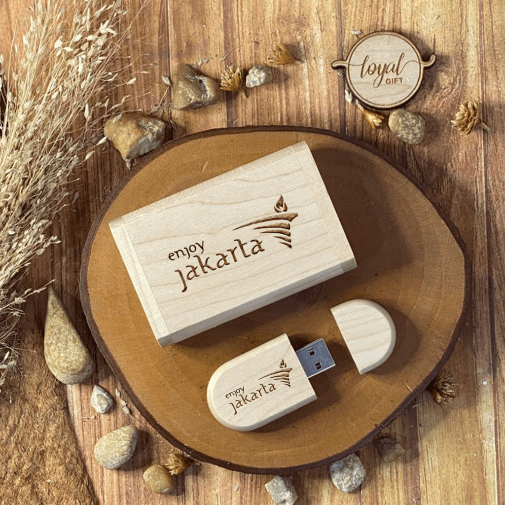 Jual USB Flashdisk Kayu Oval + Box Tarik - GARANSI GANTI BARU | Shopee ...