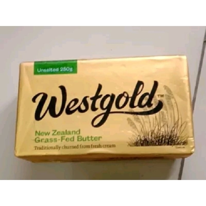 Jual Unsalted Butter West Gold 250gr Pure Butter Unsalted | Shopee ...