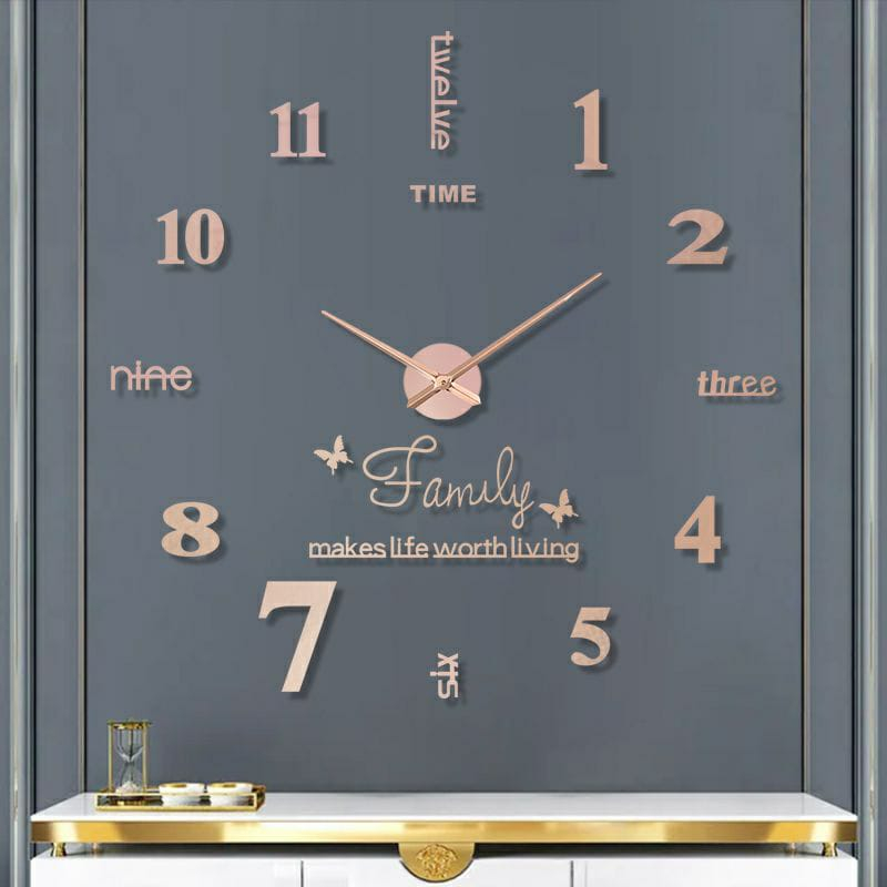 Jual Flash Sale Jam Dinding 3D DIY Giant Wall Clock Diameter 80-130cm ...