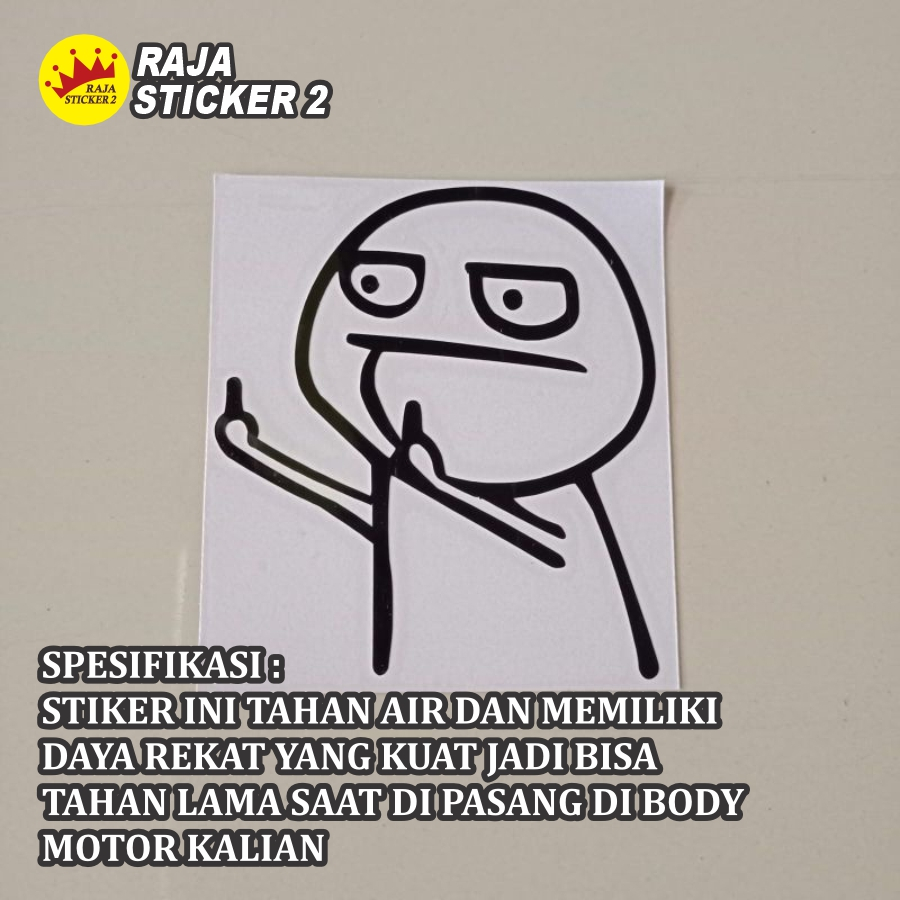 Jual Sticker Middle Finger Pucek Stiker Animasi Lucu Shopee Indonesia