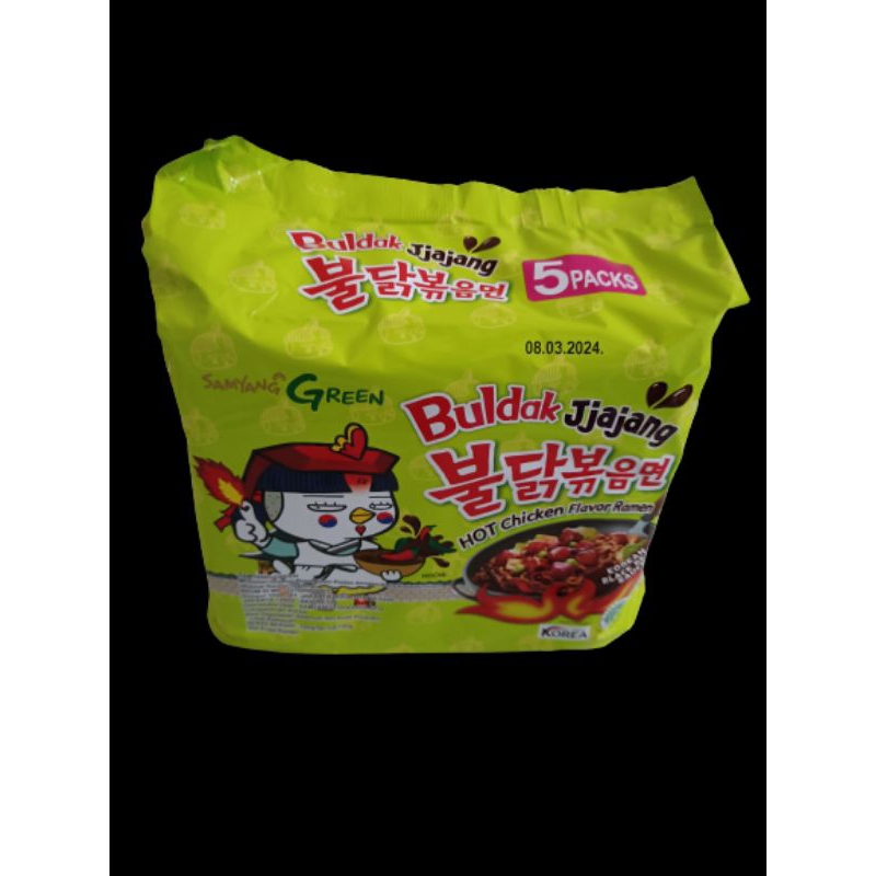 Jual Mie Samyang Green Ramen - Spicy Flavor Ramen - Jjajang Black Bean ...
