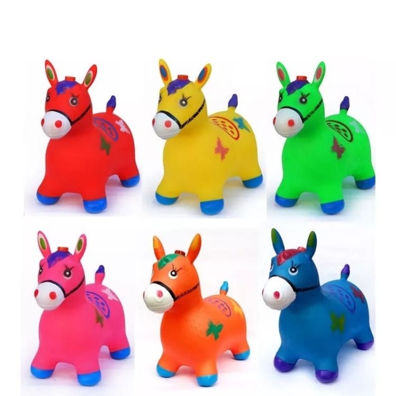 Jual Kuda jumping karet animal music mainan kuda kudaan bisa di ...