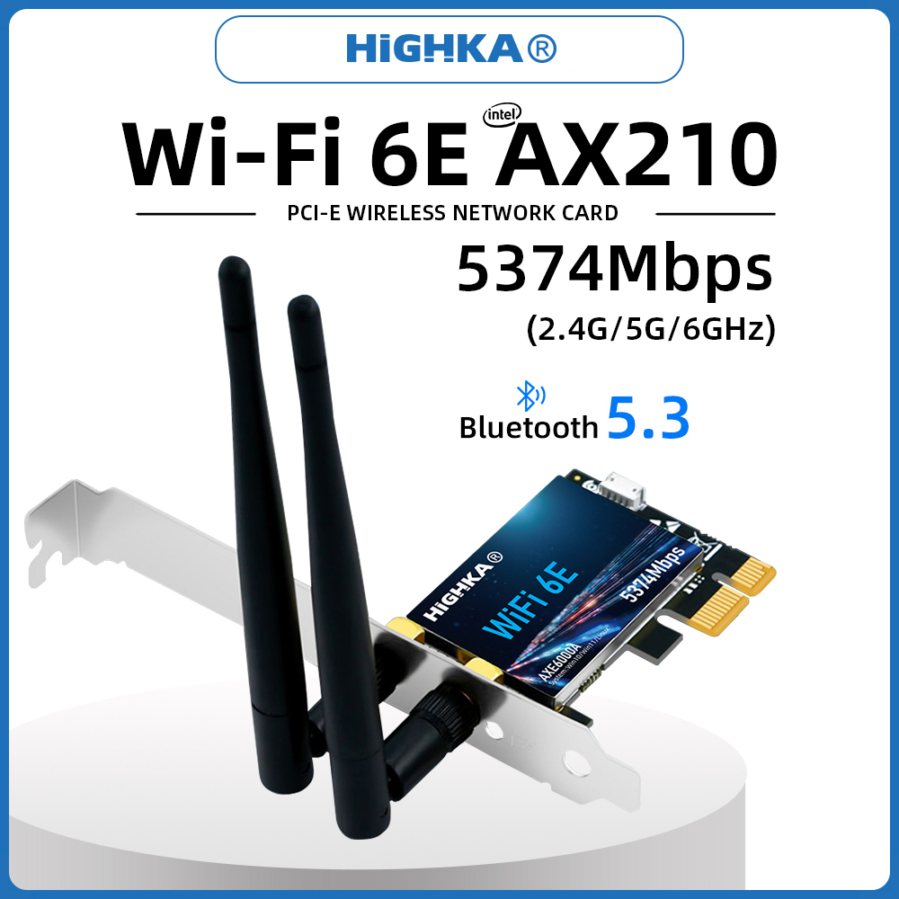Jual Wi-Fi 6E Intel AX210 PCIe Wifi Card 2.4G/5G/6GHz 5374Mbps BT5.3 ...