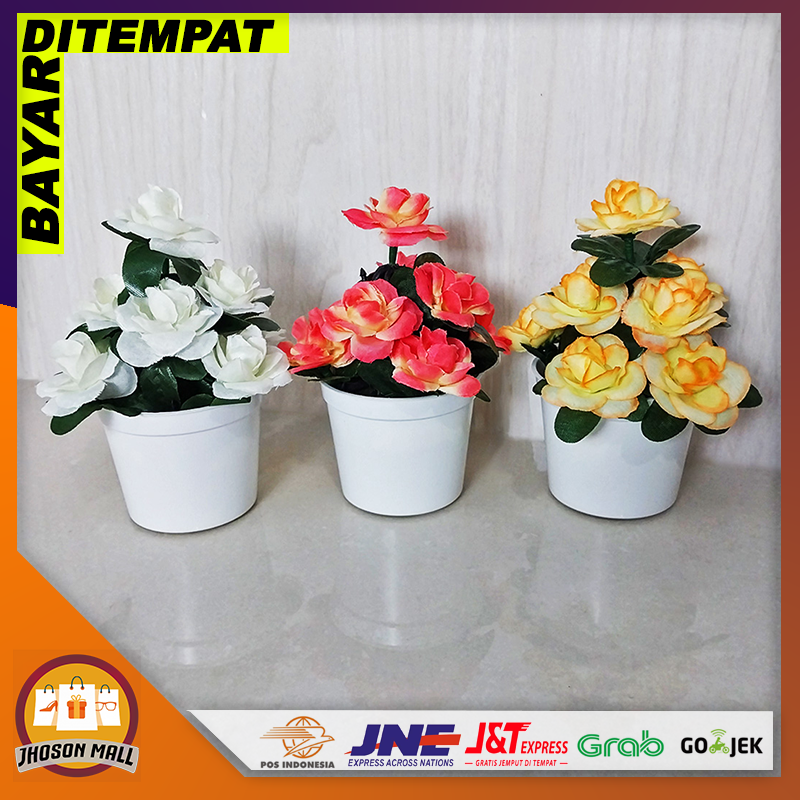 Jual JM Bunga Hias Plastik Bunga Artificial Dekorasi Hias Pot Bunga ...