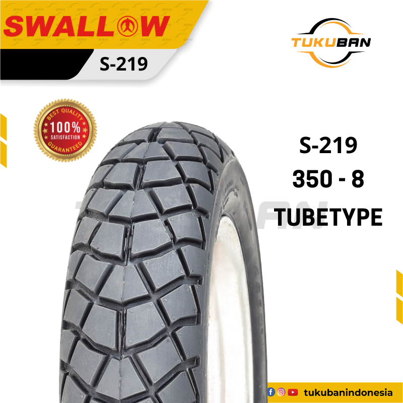 Jual Ban Luar Vespa Scooter Swallow S-219 Ukuran 350-8 Ring 8 Tubetype | Shopee Indonesia