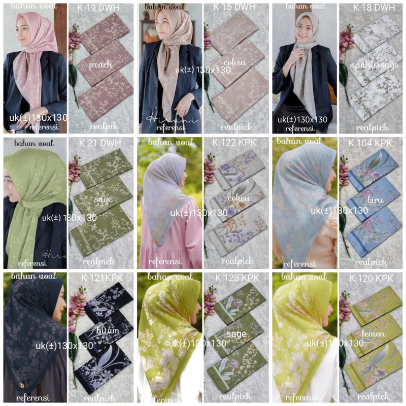 Jual hijab voal motif sar'i jilbab voal motif jumbo kerudung voal motif ...