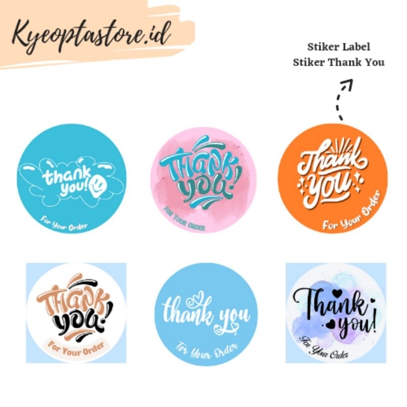 Jual Stiker Thank You for Your Order/stiker lucu/stiker murah | Shopee ...