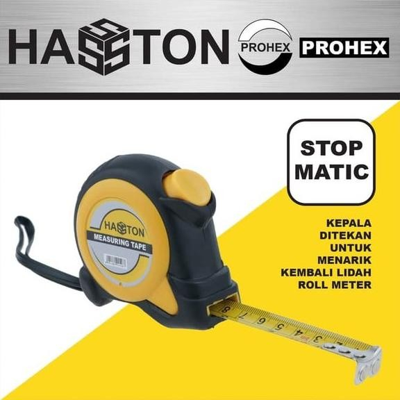 Jual Rol Meter Matic / Autostop 5m Hasston | Shopee Indonesia