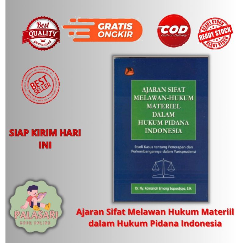 Jual Buku Ajaran Sifat Melawan Hukum Materiil dalam Hukum Pidana ...