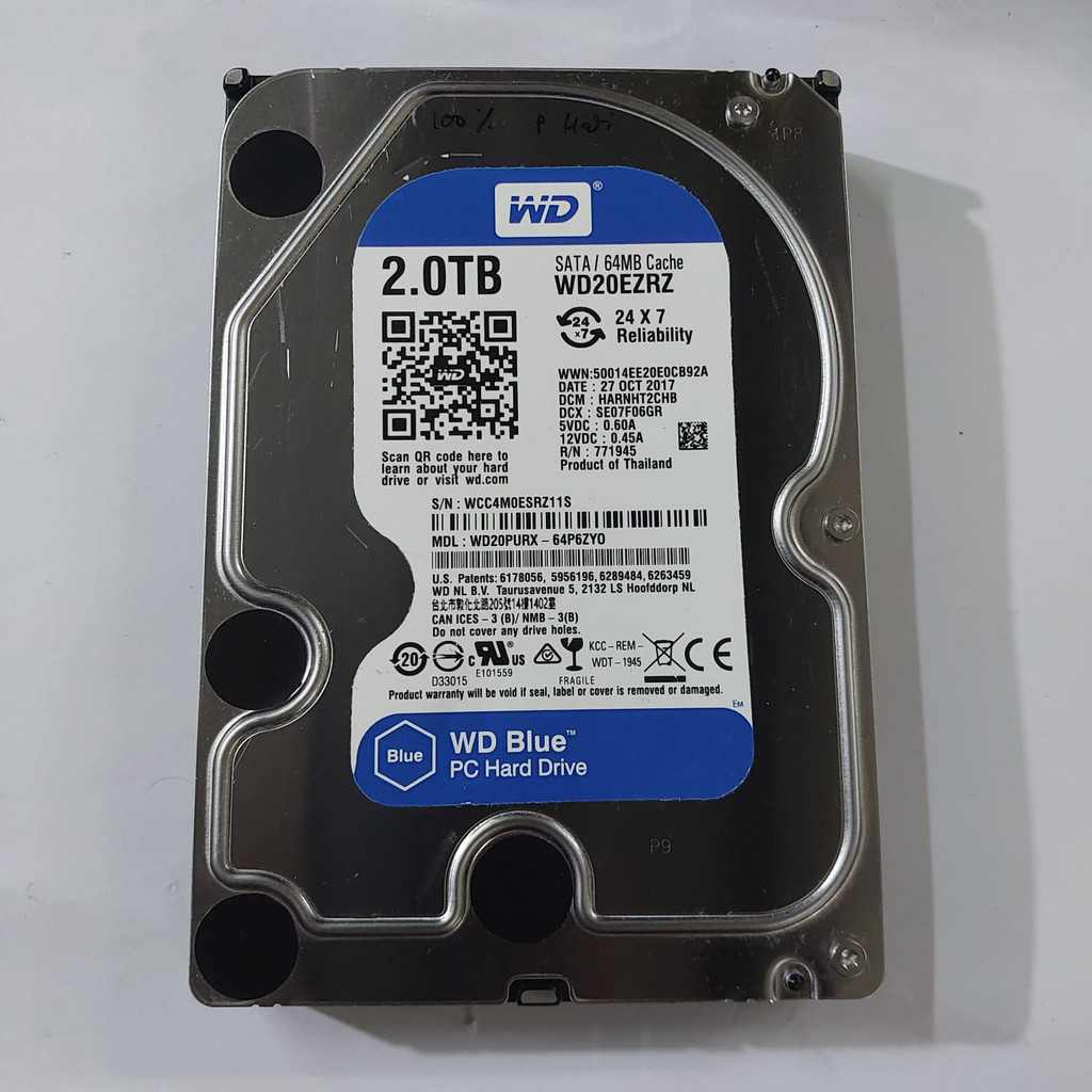 Jual hdd harddisk pc komputer 2tb wd blue sata 3,5inch | Shopee Indonesia