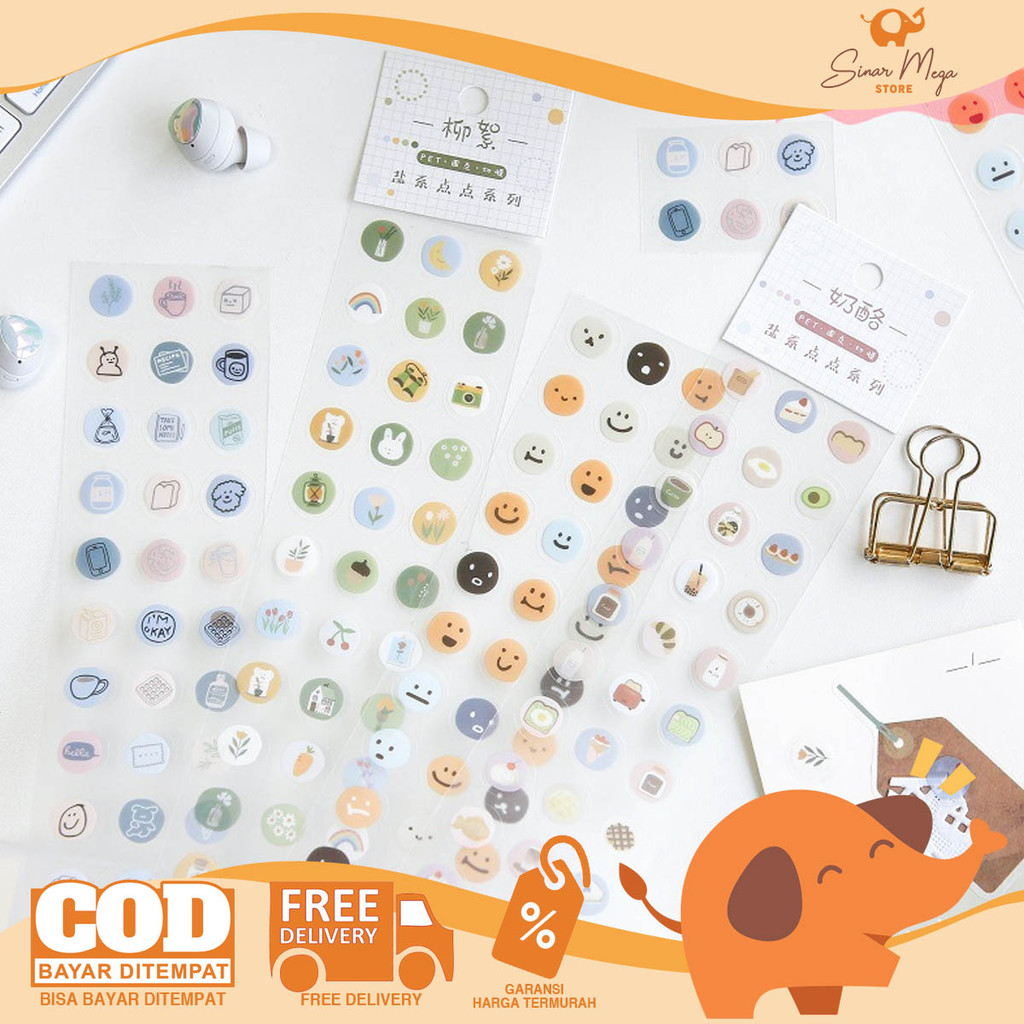 Jual Minispot Round Style Diary Deco Stickers / Sticker Tempel ...