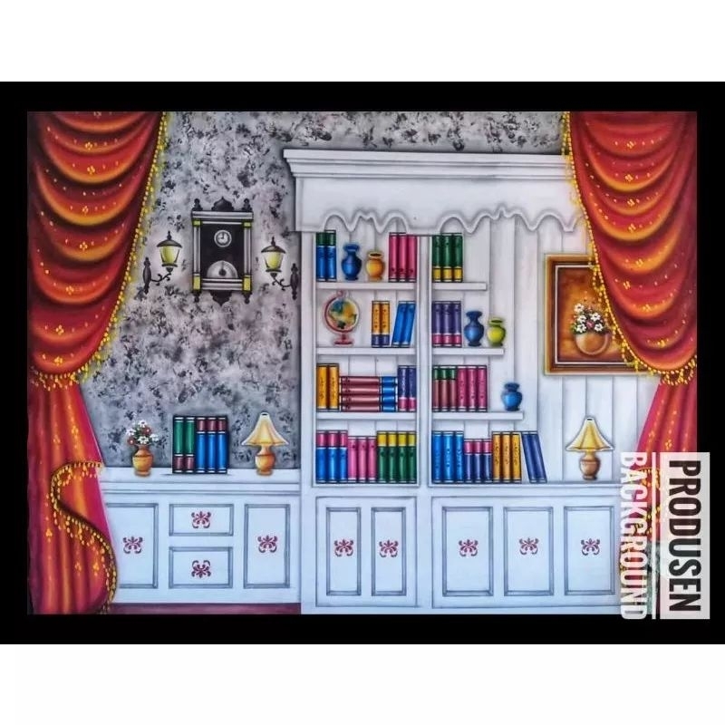 Jual NEW Background Rak buku/Wisuda 3x2,5m | Shopee Indonesia