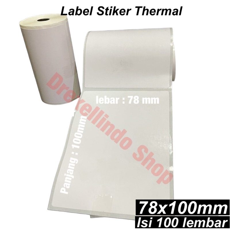 Jual Kertas Thermal Label Stiker Barcode GAP Ukuran 78mm / 80mm ...