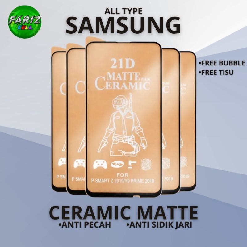 Jual ANTI GORES (ANTI PECAH) SAMSUNG Full Cover Matte Ceramic MATTE All Type Tempered glass ...