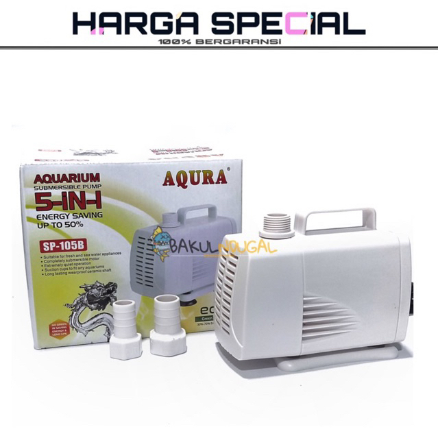 Jual AQURA ASP-105B Pompa Air Aquarium Kolam Hidroponik power Head ...