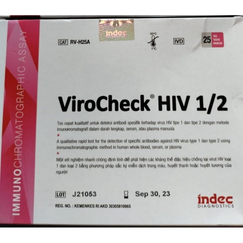 Jual Virocheck HIV 1/2 Isi 25 Pcs | Shopee Indonesia