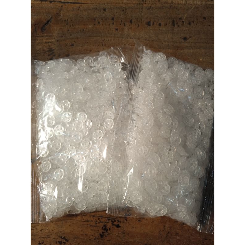 Jual kancing klepet plastik 10mm transparan 1000bj | Shopee Indonesia