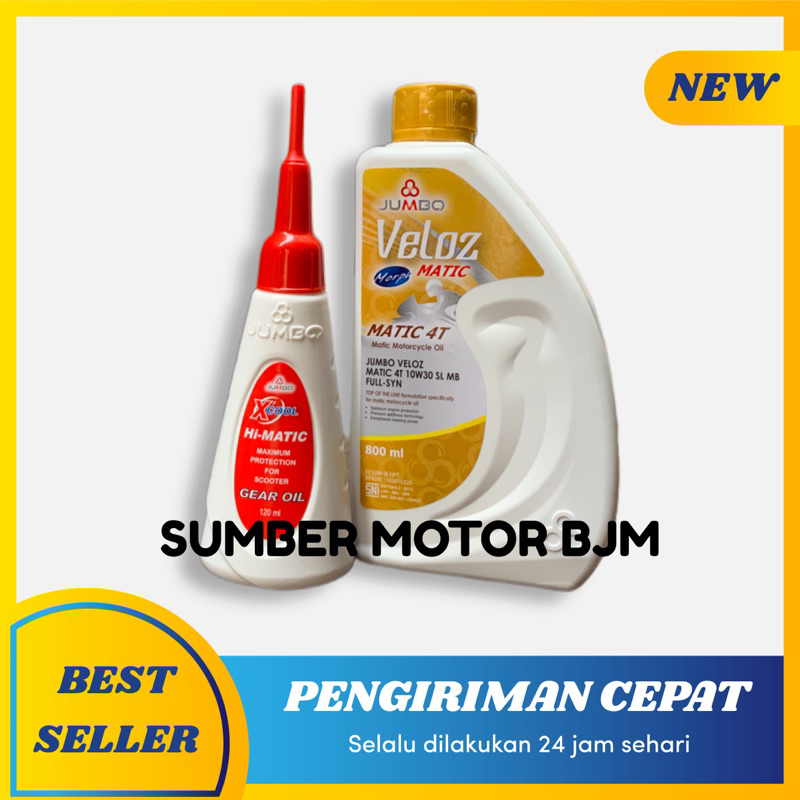 Jual PAKET HEMAT OLI JUMBO VELOZ + GEAR 120ml FULL SYNTHETIC TERMURAH ...