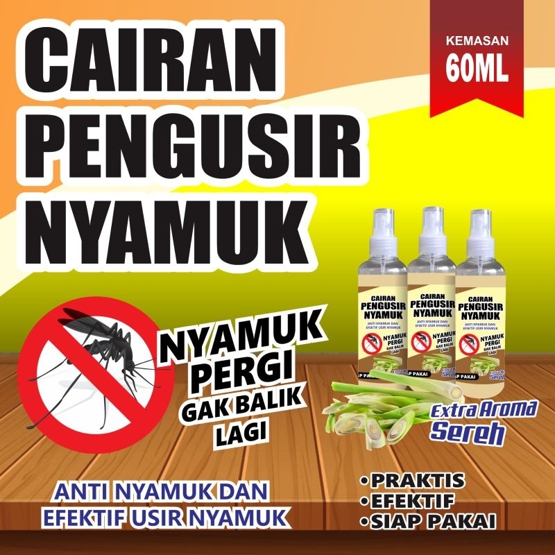 Jual Cairan Pengusir Nyamuk Ampuh EXTRA AROMA SEREH kemasan spray 60 ml ...