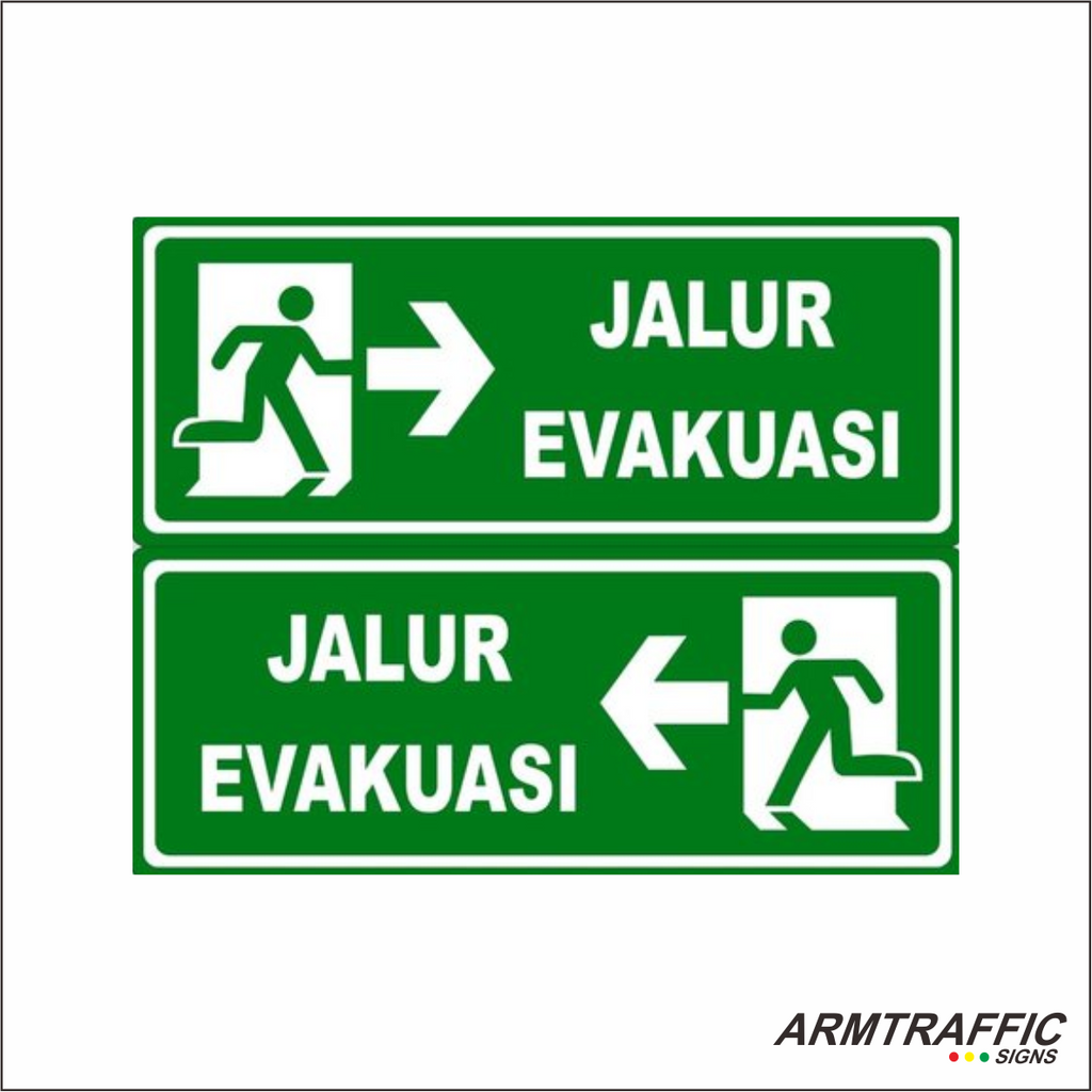 Jual RAMBU RAMBU / SIGN JALUR EVAKUASI 10 X 30 CM | Shopee Indonesia