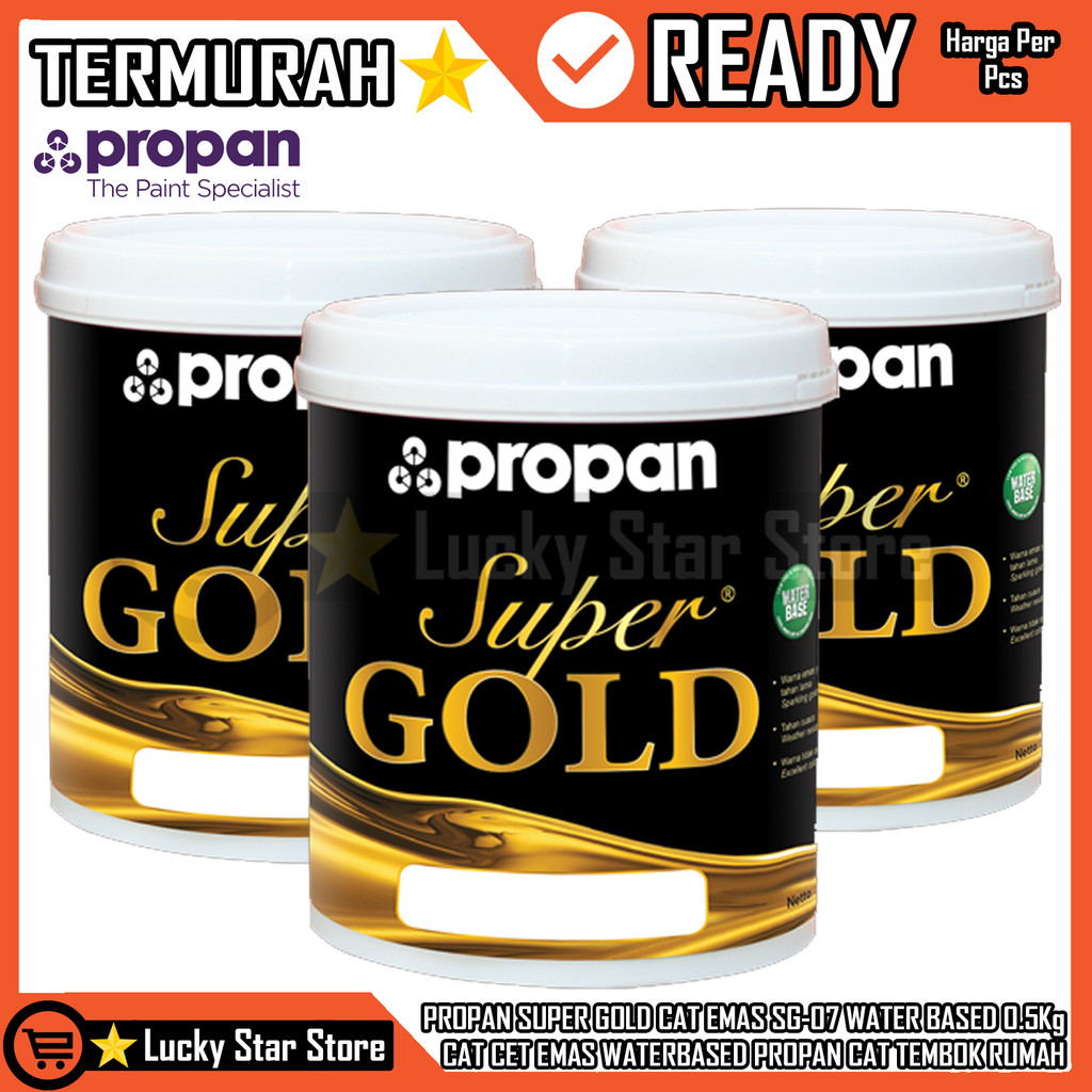 Jual Propan Super Gold Cat Emas Sg-07 Water Based 0.5 Kg Cat Emas ...