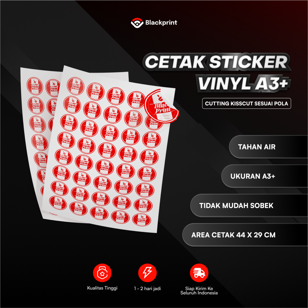 Jual Cetak Stiker Label Anti Air A3+ Cutting / Sticker label makanan ...