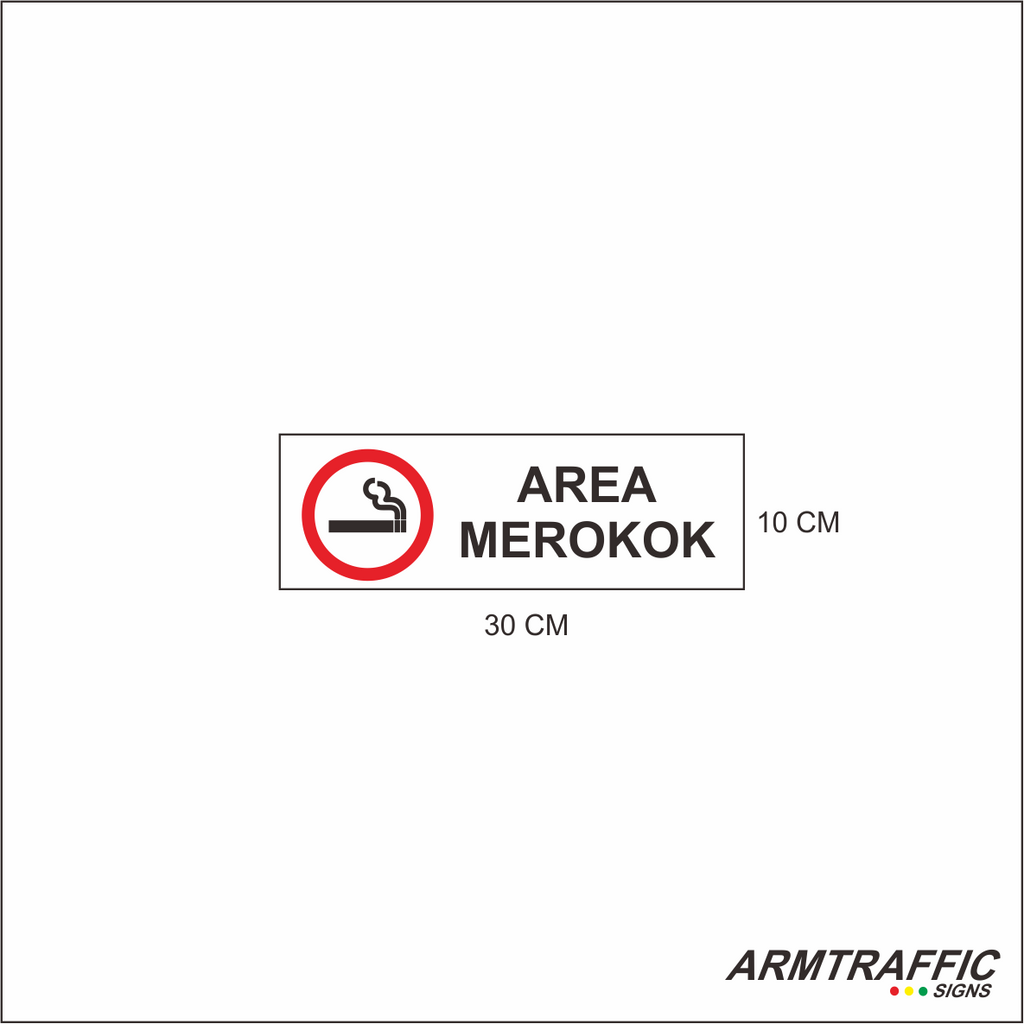 Jual RAMBU RAMBU/SIGN SMOKING AREA 10 X 30CM | Shopee Indonesia