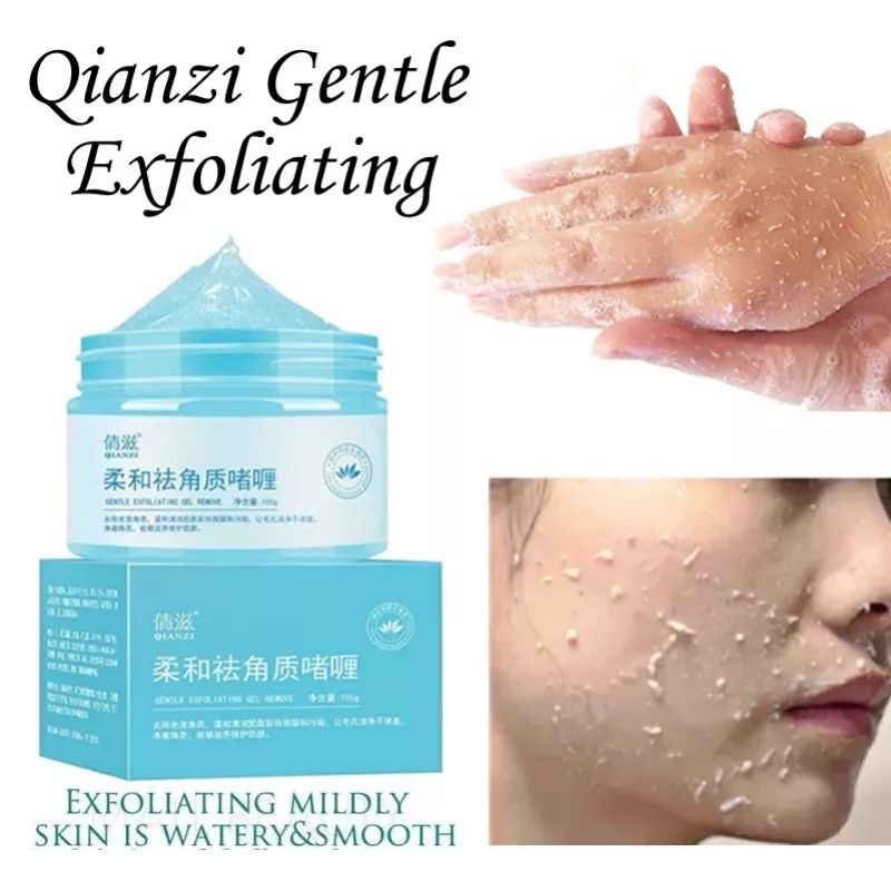 Jual Gel Ampuh Mengangkat Sel Kulit Mati Body Scrub Wajah Dan Badan Qianzi Exfoliating | Shopee ...