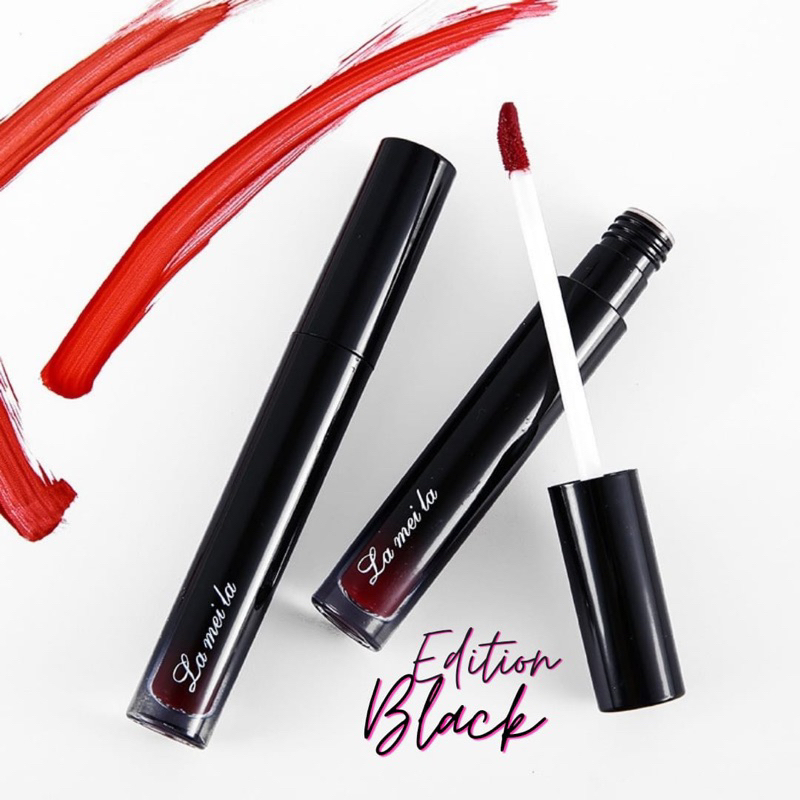 Jual Lameila Black Edition Lip Gloss Pelembab Lip Glaze Lipstik Cair ...
