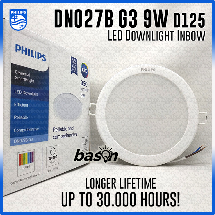 Jual PHILIPS DN027B 9W G3 LED9 D125 / 5" Round - LED Downlight | Shopee Indonesia