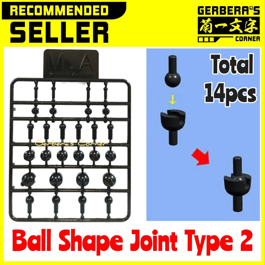 Jual Ball Shape Joint Type 2 Spare Parts Sendi Action Figure Model Kit ...