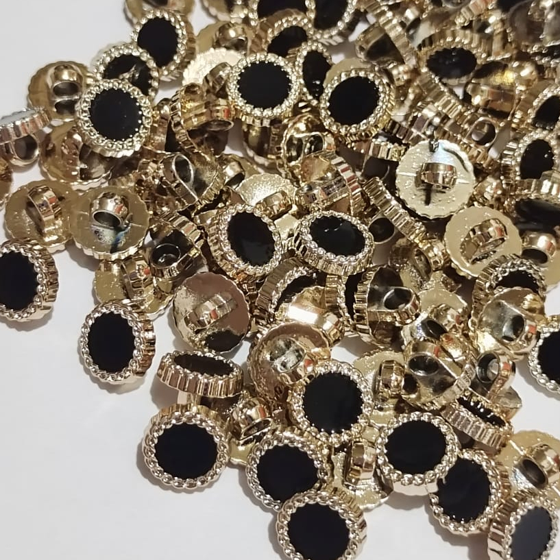 Jual kancing baju datar gerigi hitam dan putih diameter 11 mm isi 100 ...