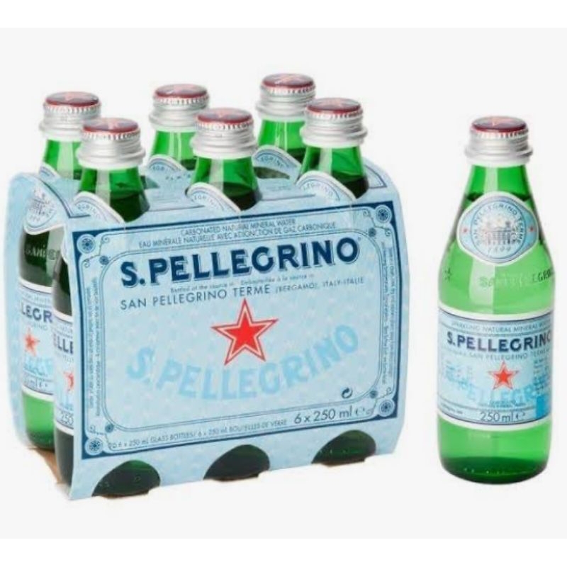 Jual San Pellegrino sparkling natural water 250ml x 6 botol | Shopee Indonesia