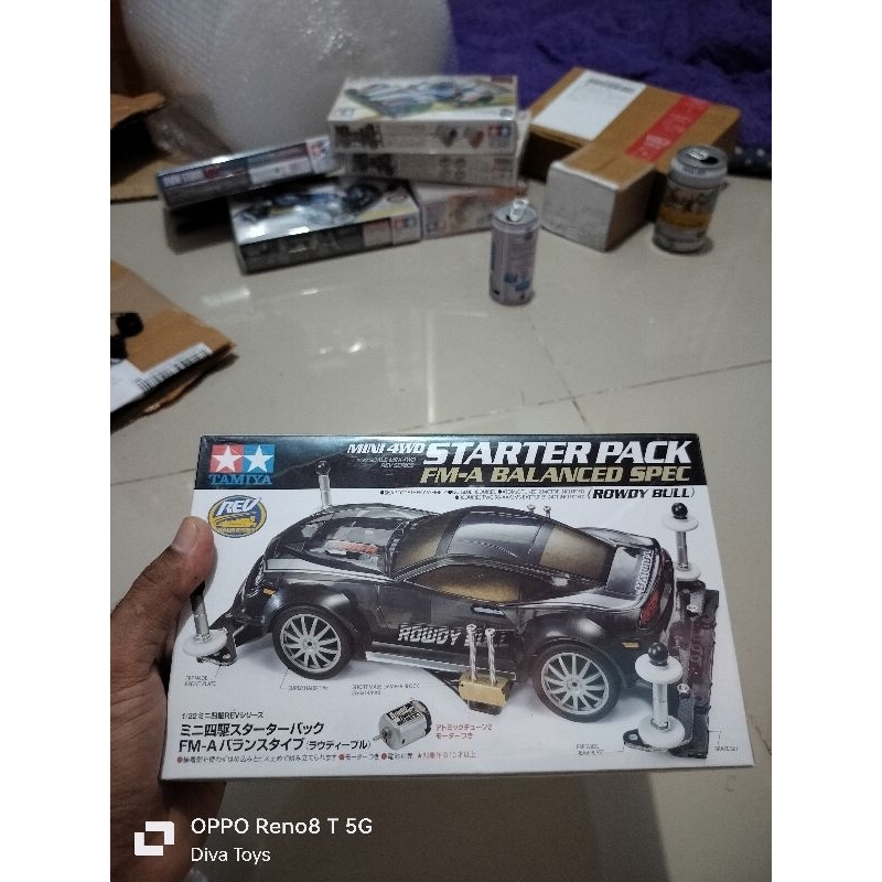 Jual Tamiya 18710 Fma Fm-a Starter Pack ( Rowdy Bull ) | Shopee Indonesia