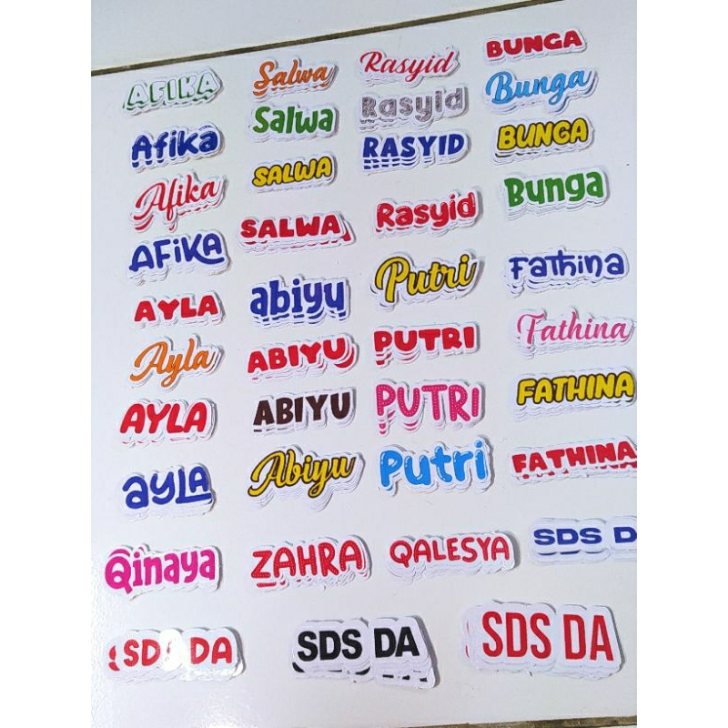 Jual Cutting Sticker Nama Custom A4 | Shopee Indonesia