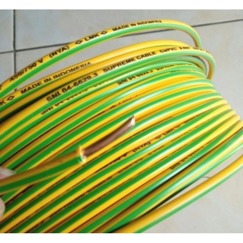 Jual Kabel NYA Kawat Tunggal Batangan 6mm Kuning, Merah, Biru, Hitam ...