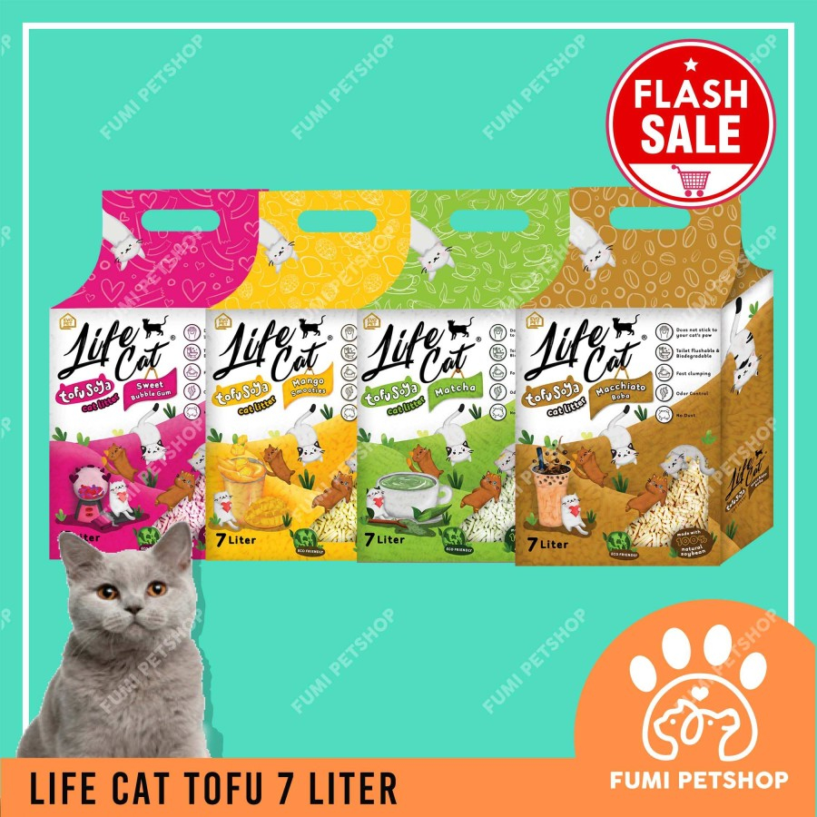 Jual PASIR TOFU KUCING SOYA LIFE CAT TOFU 7 LITER - PASIR TOFU 7 LITER ...