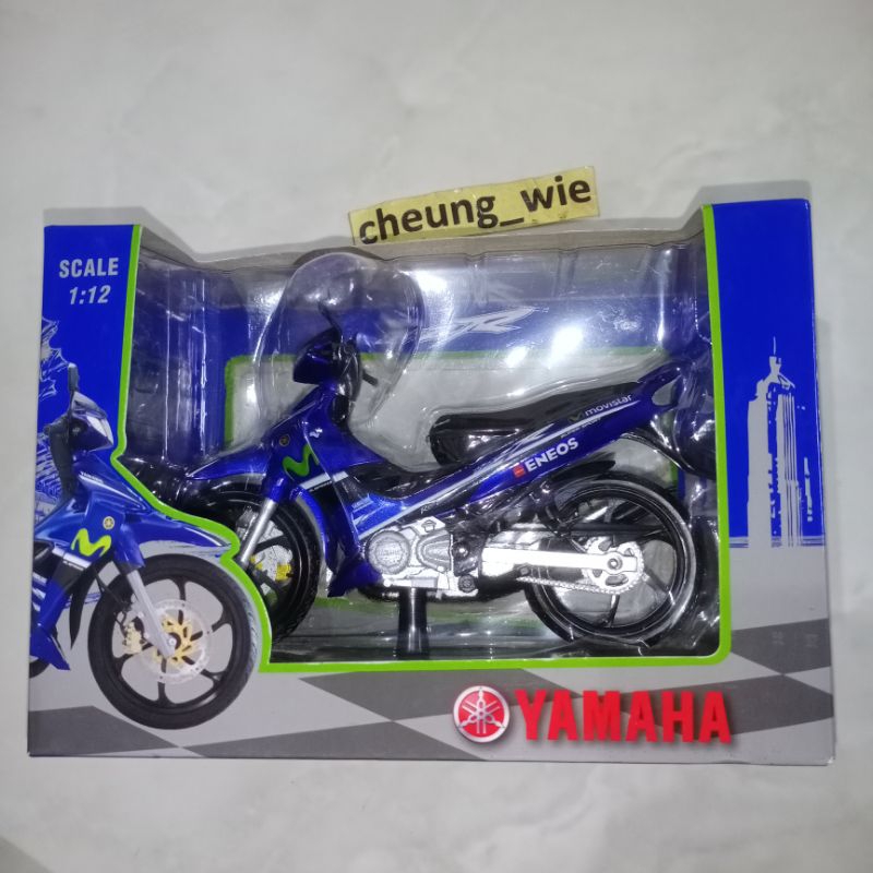 Jual Diecast Miniatur Yamaha 125Z / 125ZR Movistar SE Limited Edition original Hong Leong Yamaha ...