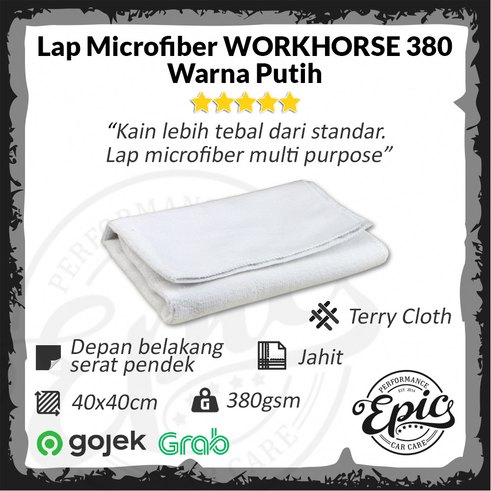 Jual Kain Microfiber Putih Multi Purpose Epic Workhorse 380 Putih ...